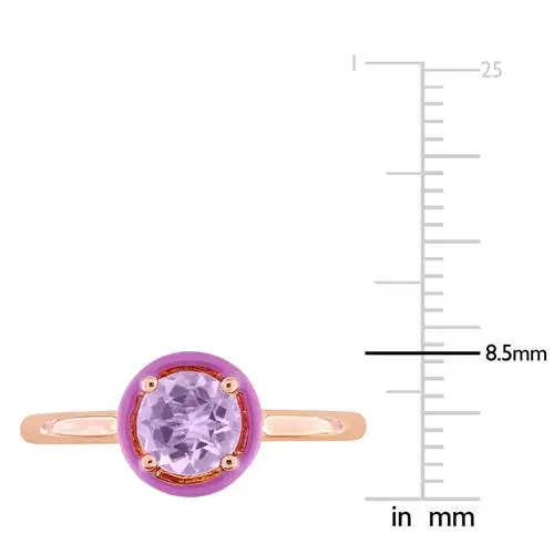 JULIANNA B. Gemstone And Enamel Solitaire Ring
