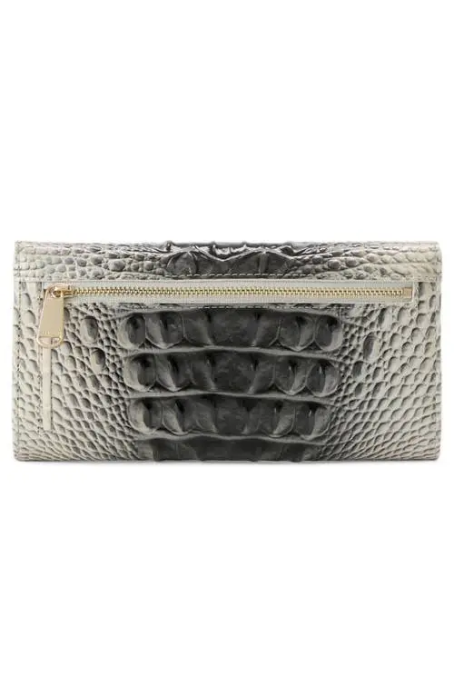 Brahmin Cordelia Croc Embossed Leather Trifold Wallet - Everlasting Ombre Melbourne