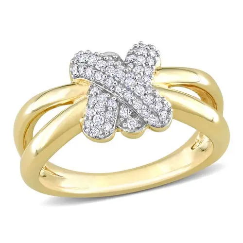 JULIANNA B. Diamond Love Knot Ring 14k - Diamond/gold