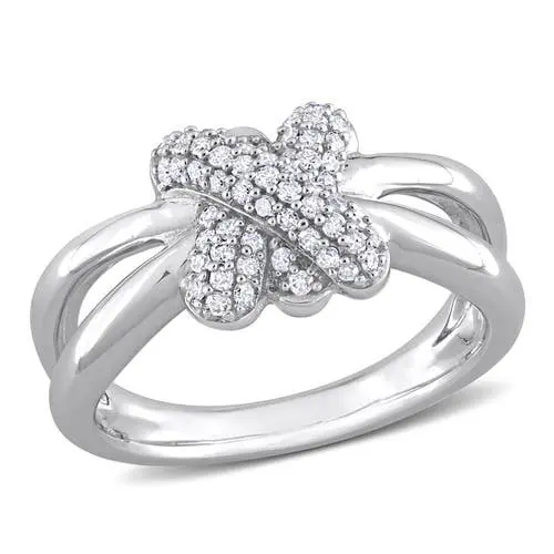 JULIANNA B. Diamond Love Knot Ring 14k - Diamond/white Gold