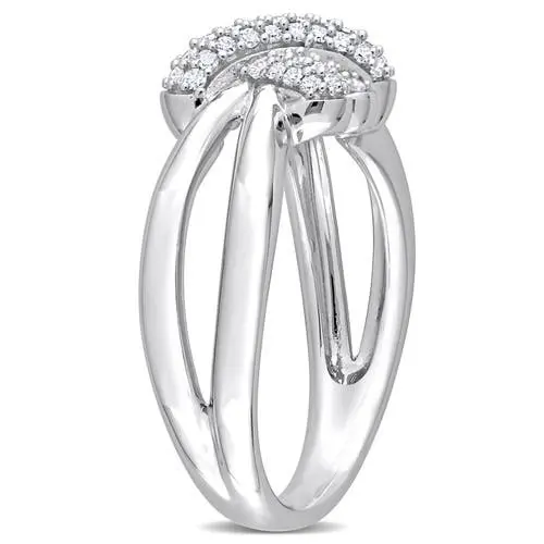 JULIANNA B. Diamond Love Knot Ring 14k - Diamond/white Gold