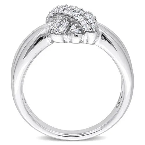 JULIANNA B. Diamond Love Knot Ring 14k - Diamond/white Gold