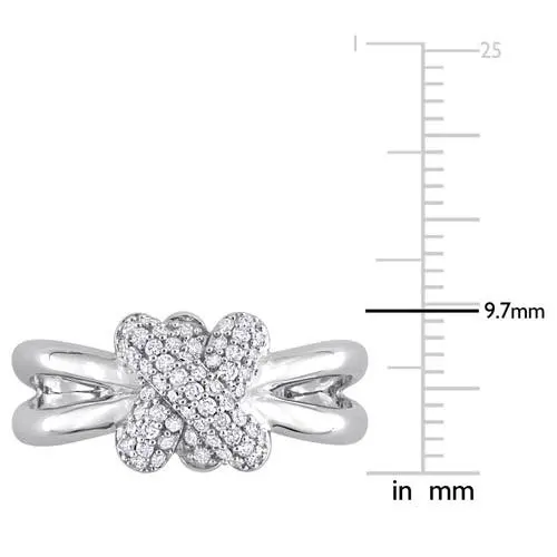 JULIANNA B. Diamond Love Knot Ring 14k - Diamond/white Gold