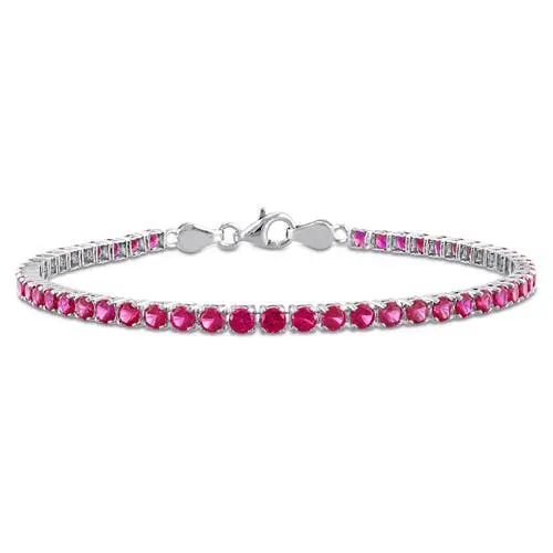 JULIANNA B. Gemstone Tennis Bracelet In Sterling Silver - Ruby