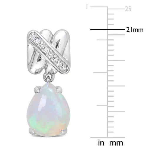 JULIANNA B. Gemstone And Diamond Pear Drop Earrings In 14k Gold