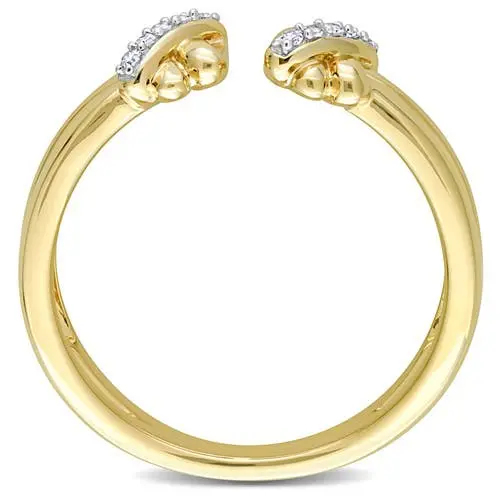 JULIANNA B. Diamond Crossover Open Ring 14k - Yellow Gold