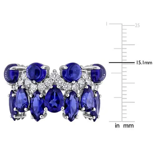 JULIANNA B. 14k White Gold Lab-created And Lab Grown Diamond Eternity Ring