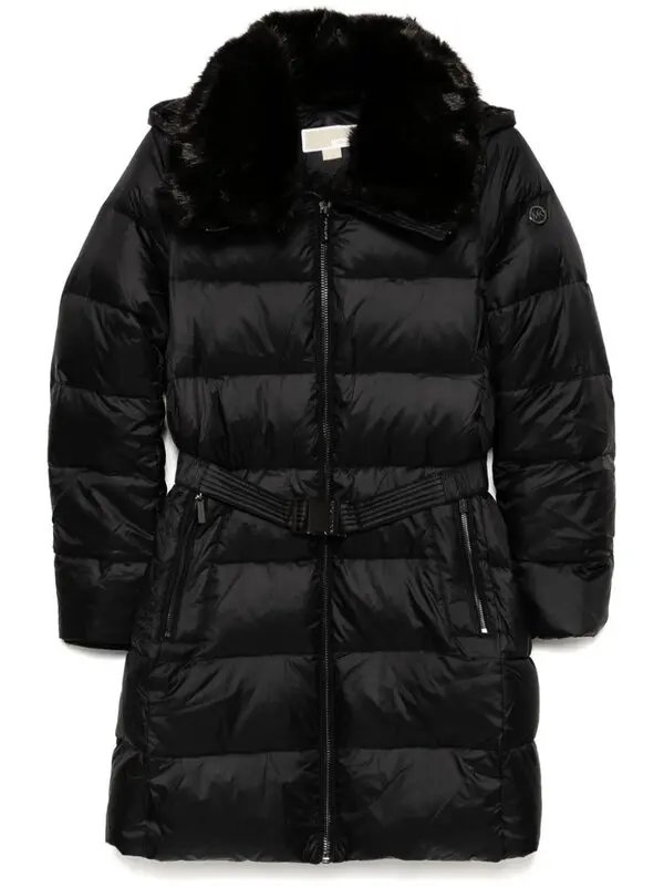 Michael Kors 3/4 Belted Puffer Coat