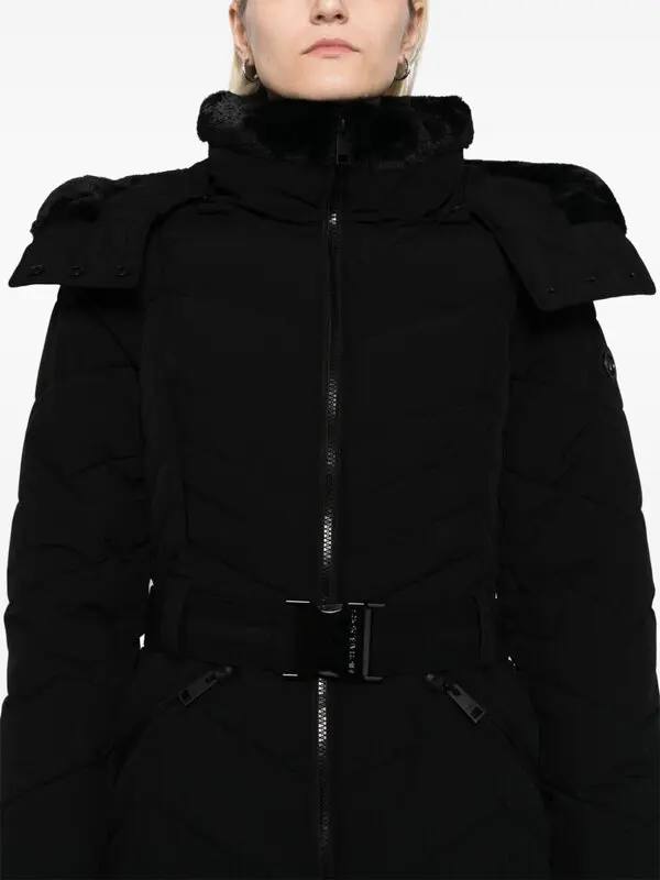 Michael Kors Chevron Belted Scuba Coat