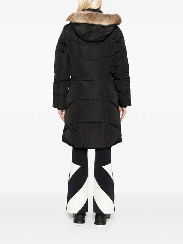 Michael Kors Chevron Puffer Coat - Black