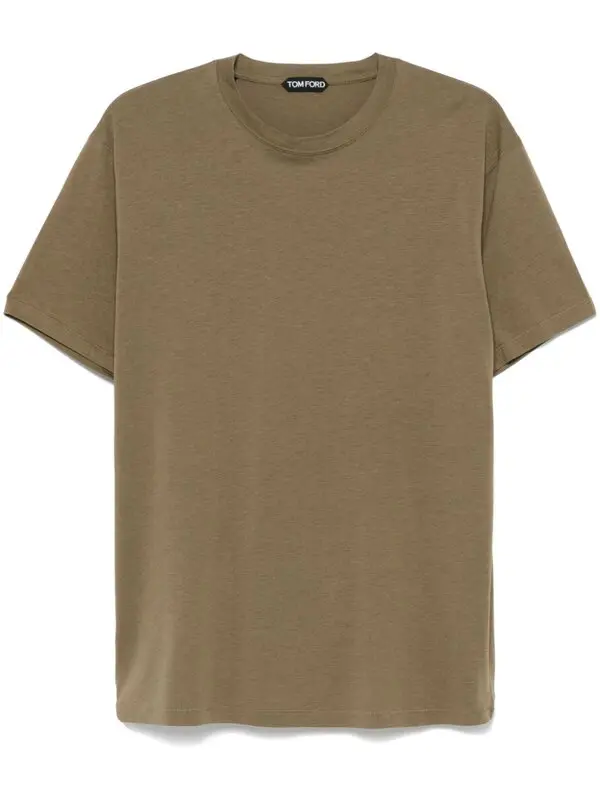TOM FORD Logo-embroidered T-shirt - Green