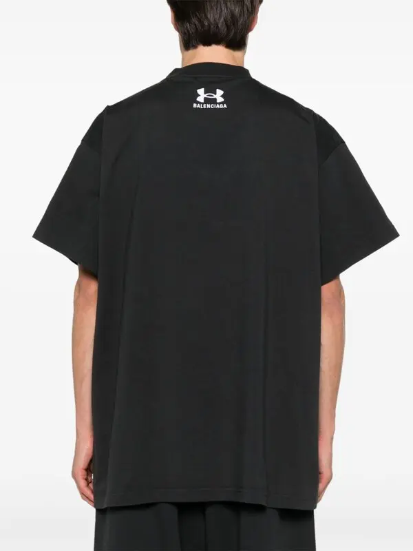 Balenciaga X Under Armour® Logo-embroidered T-shirt - Black