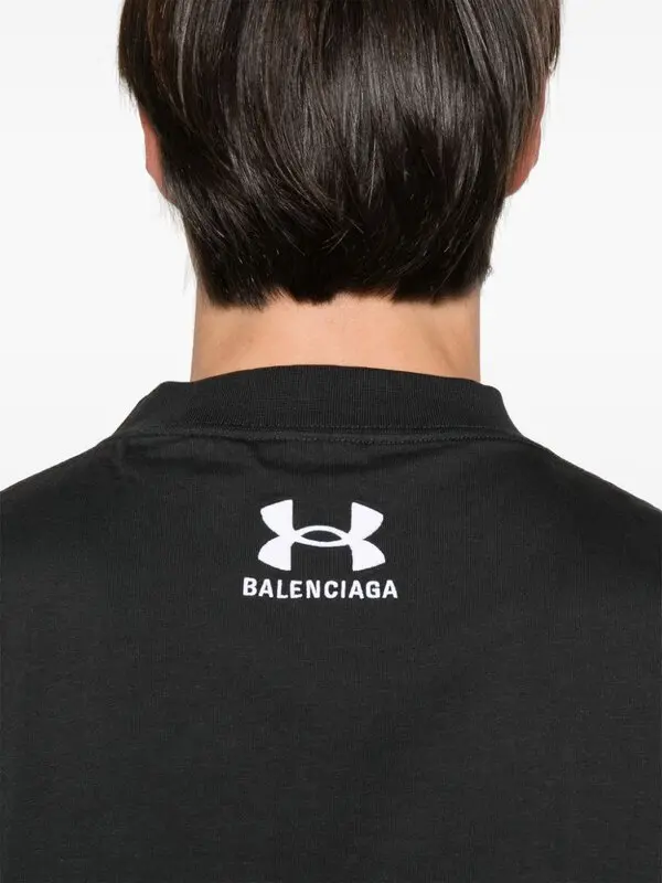 Balenciaga X Under Armour® Logo-embroidered T-shirt - Black