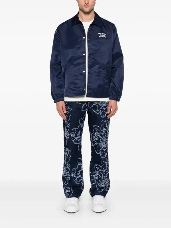 Drole De Monsieur Slogan Jacket - Blue