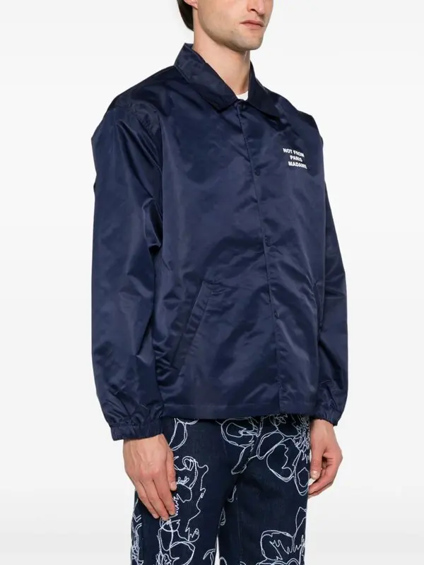 Drole De Monsieur Slogan Jacket - Blue