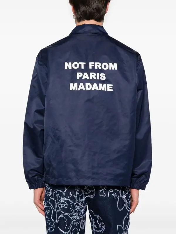 Drole De Monsieur Slogan Jacket - Blue