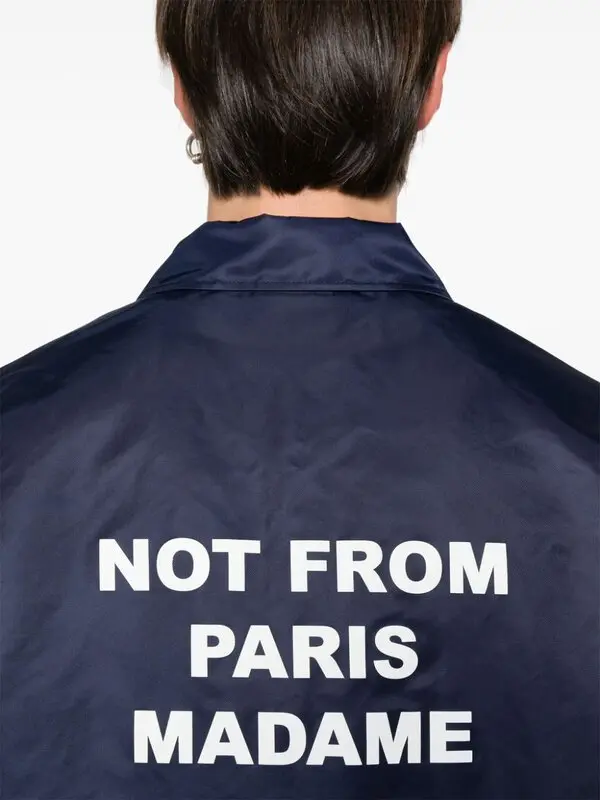 Drole De Monsieur Slogan Jacket - Blue
