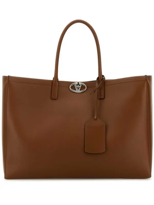 Valentino Garavani Large Vlogo Locker Tote - Brown