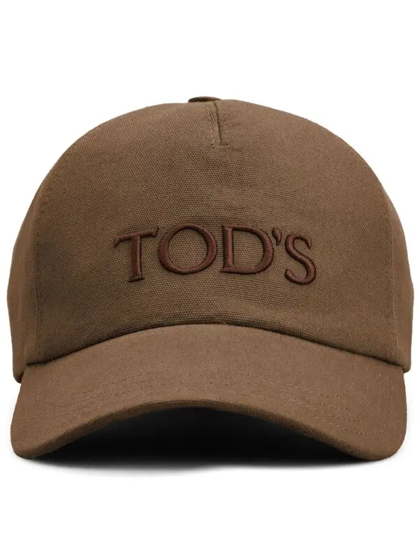 TOD'S Logo-embroidered Cap - Brown