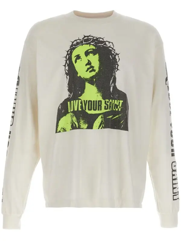 Saint Mxxxxxx Love Ur Saint T-Shirt In White - 47% Off | Editorialist