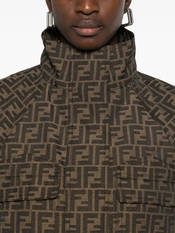 Fendi Ff Canvas Short Coat