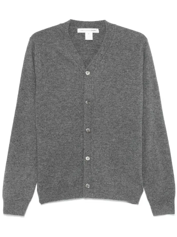 Comme Des Garçons V-neck Cardigan - Grey