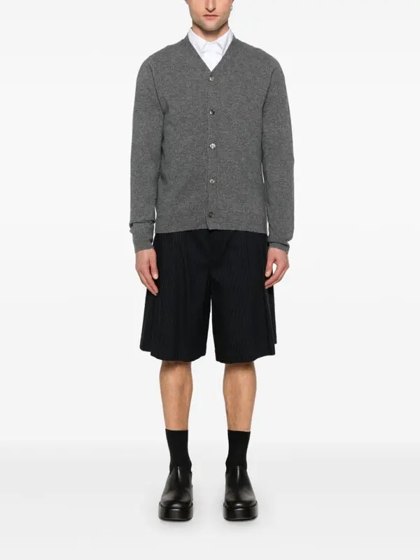 Comme Des Garçons V-neck Cardigan - Grey
