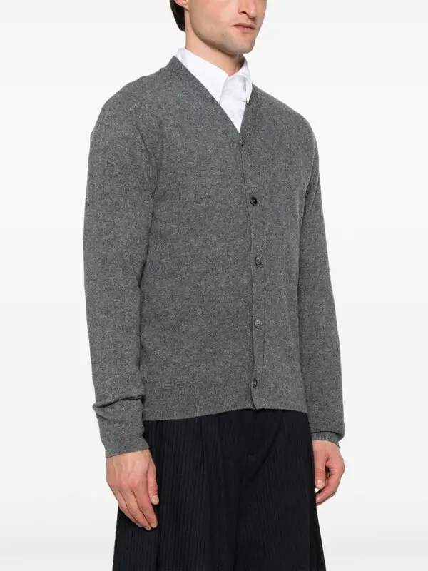 Comme Des Garçons V-neck Cardigan - Grey