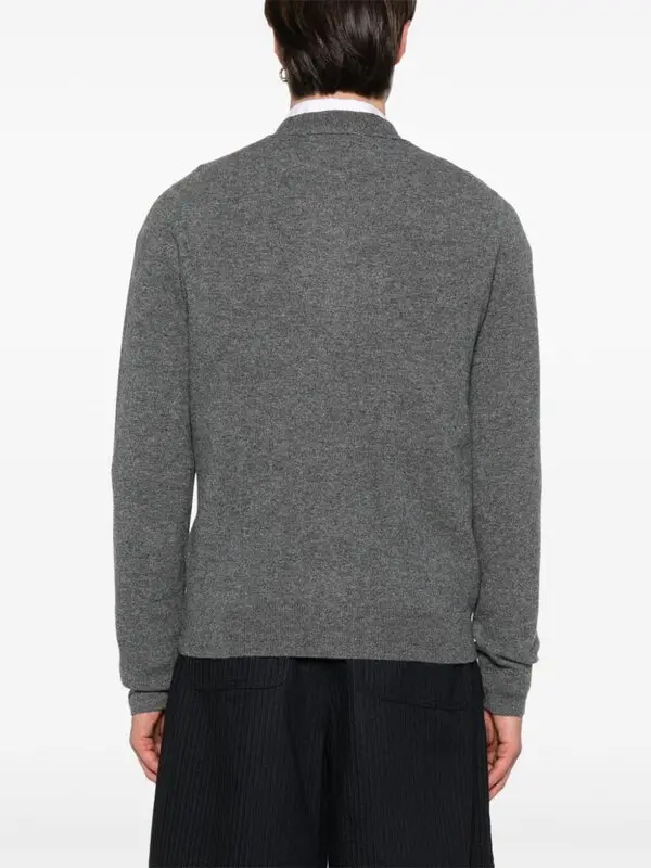 Comme Des Garçons V-neck Cardigan - Grey
