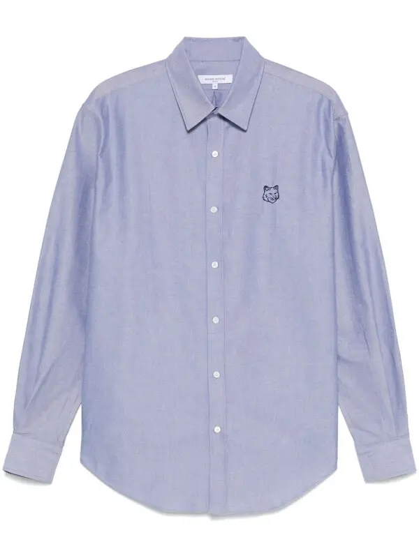 Maison Kitsuné Contour Fox Head Shirt - Blue