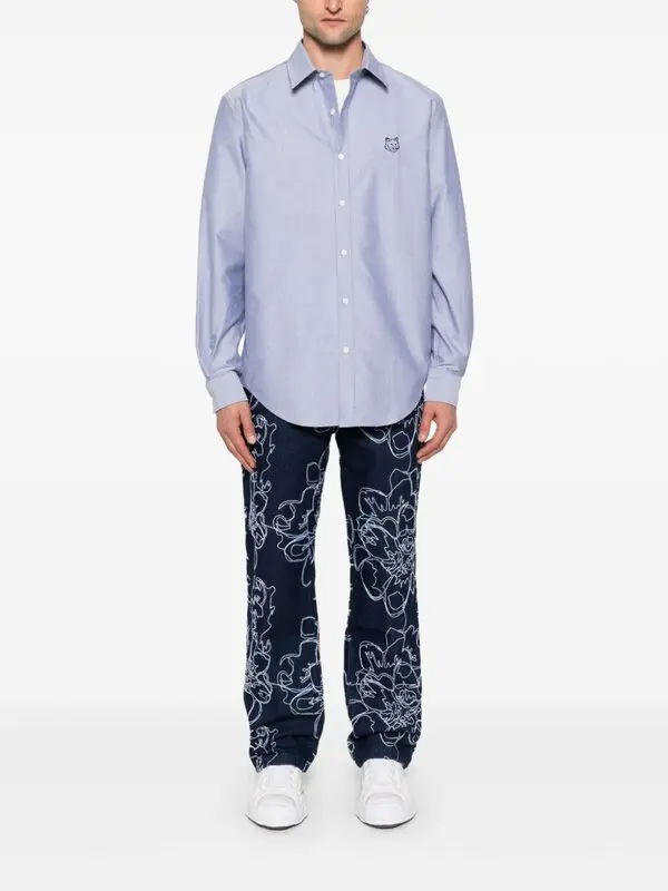 Maison Kitsuné Contour Fox Head Shirt - Blue