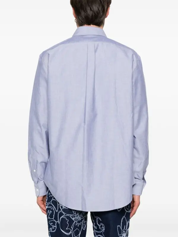 Maison Kitsuné Contour Fox Head Shirt - Blue