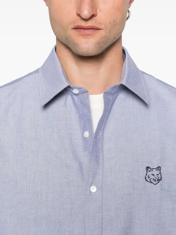 Maison Kitsuné Contour Fox Head Shirt - Blue