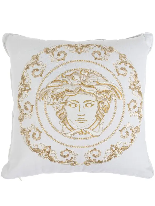 Versace Medusa Gala Cushion - White