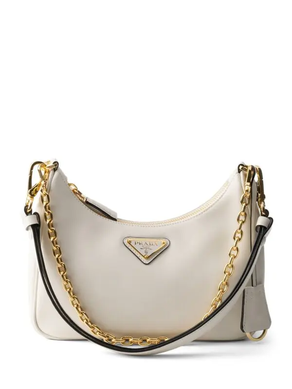 Prada Mini Re-edition Shoulder Bag - White