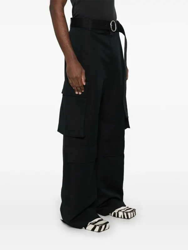 JIL SANDER Wide-leg Cargo Pants - Black
