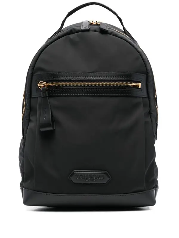 TOM FORD Logo-patch Backpack - Black