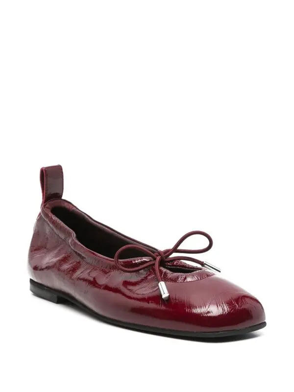 ALOHAS Rosalind Ballet Flats With Bow Detailing - Red