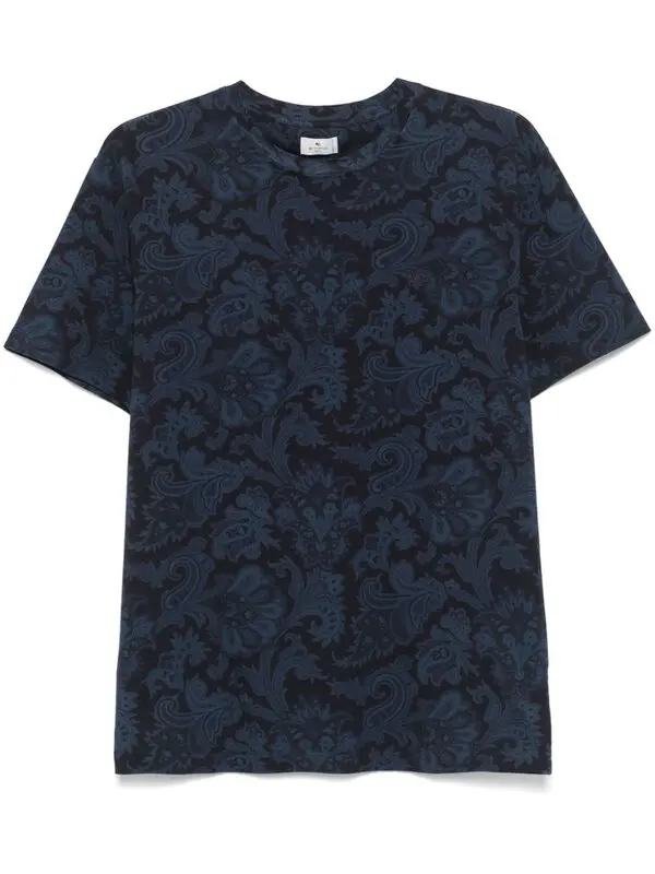 Etro Paisley-print T-shirt - Black