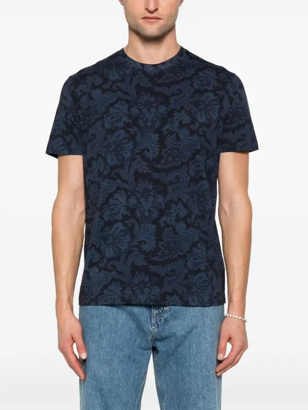 Etro Paisley-print T-shirt - Black