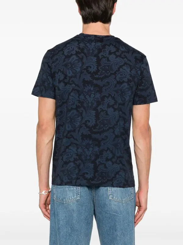 Etro Paisley-print T-shirt - Black