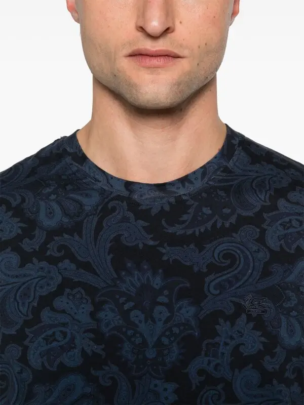 Etro Paisley-print T-shirt - Black