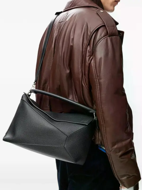 Loewe Large Puzzle Edge Shoulder Bag - Black