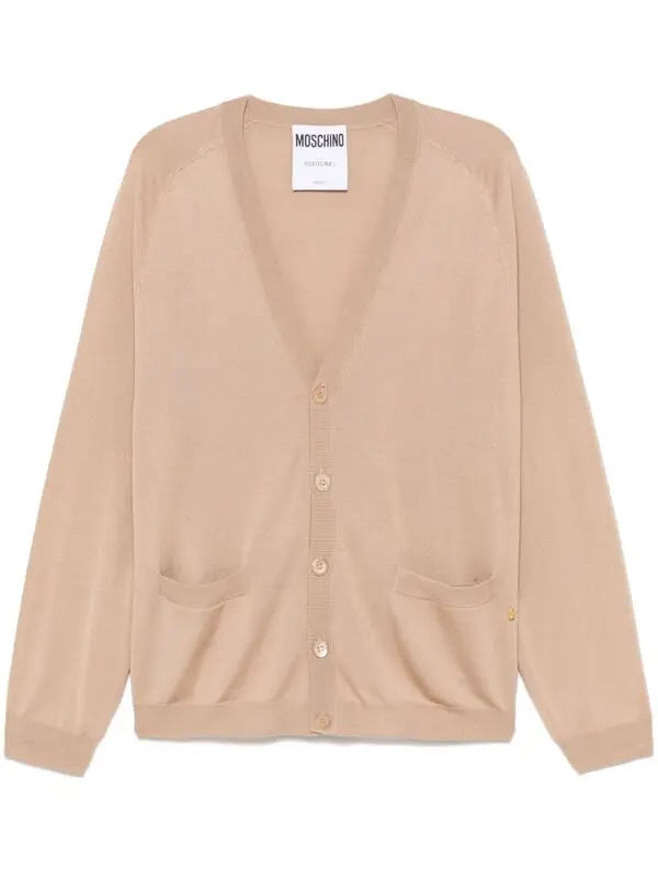 Moschino Fine-knit Cardigan - Neutrals