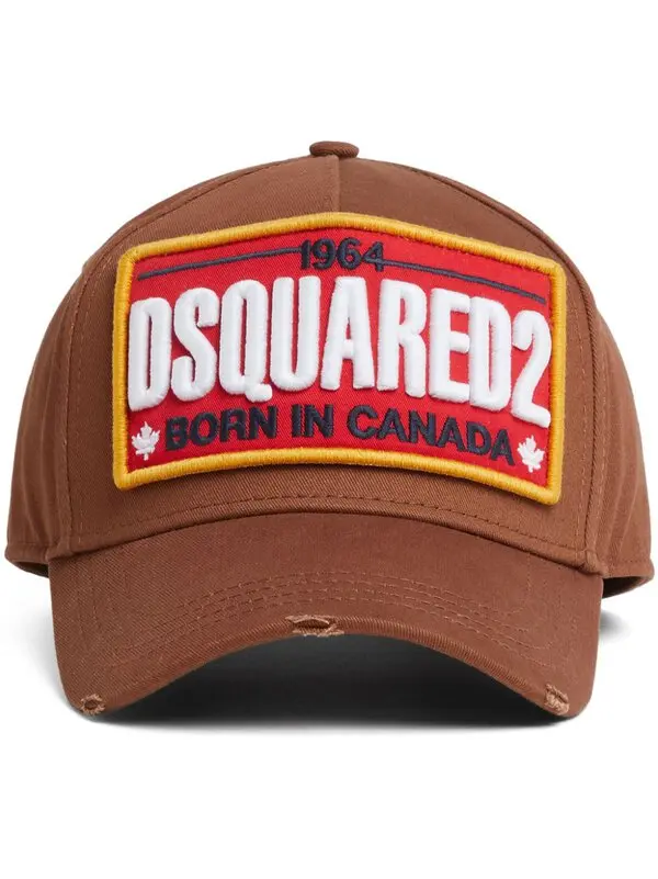 Dsquared2 Logo Patch Baseball Cap - Brown