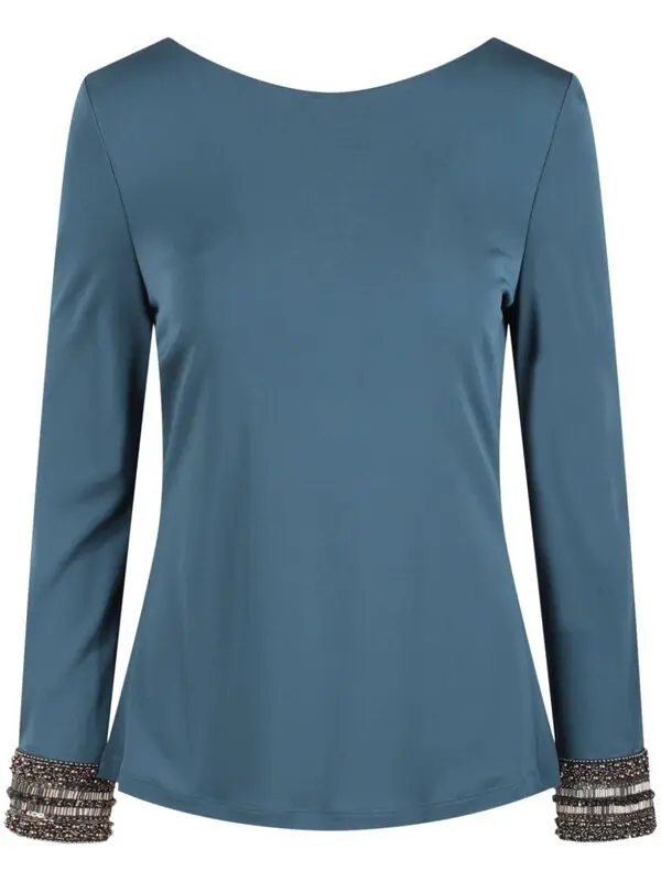 Alberta Ferretti Embroidered-cuffs Blouse