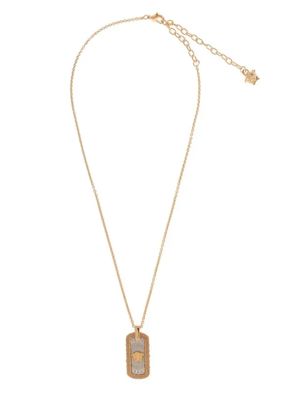 Versace Crystal-pendant Necklace - Gold