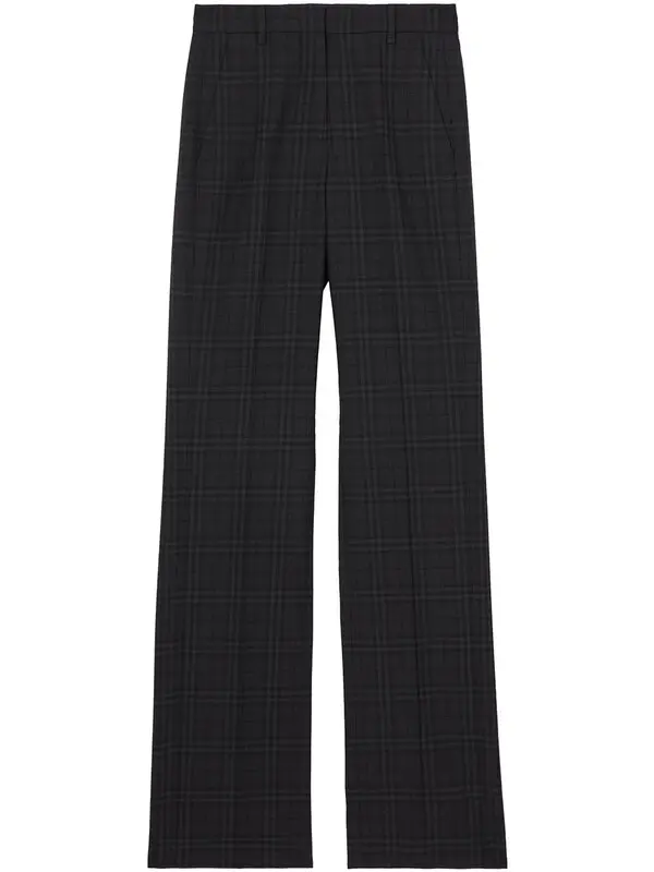 Burberry Check Wool Tailored Trousers