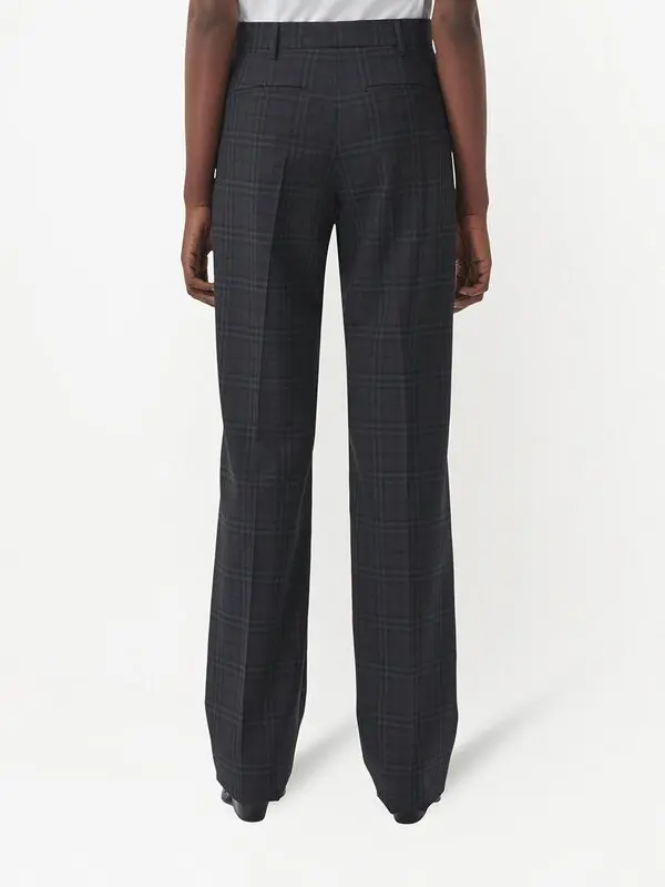 Burberry Check Wool Tailored Trousers