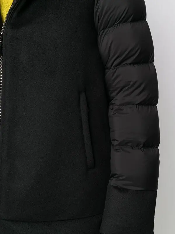 MOORER Zip-front Padded Coat - Black